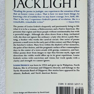 LOUISE ERDRICH - Jacklight: Poems - 1984 Soft Cover Edition - Etsy