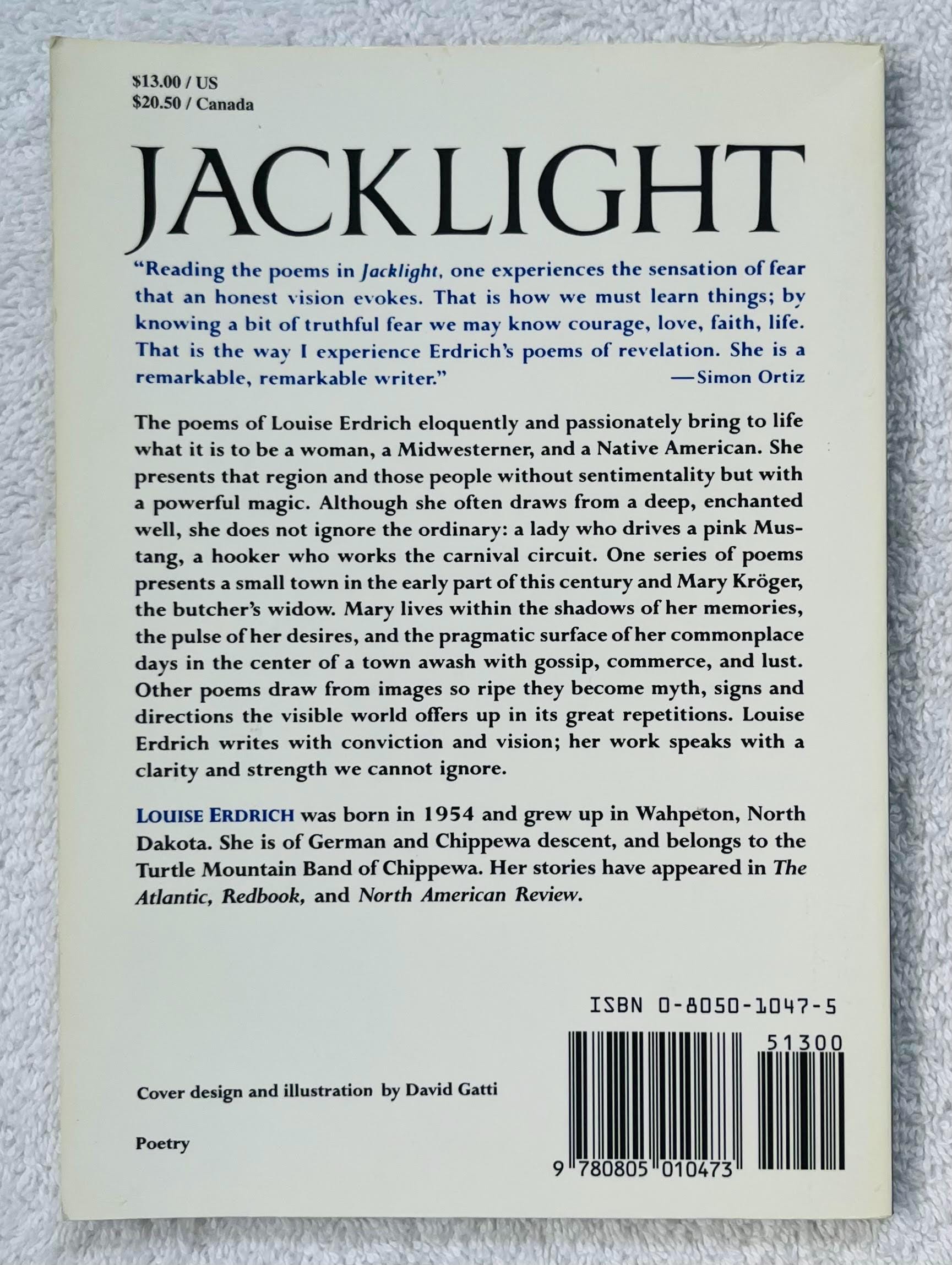 LOUISE ERDRICH - Jacklight: Poems - 1984 Soft Cover Edition - Etsy