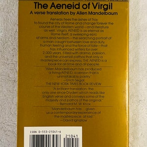 The AENEID of VIRGIL - A Verse Translation by Allen Mandelbaum - 1981 ...
