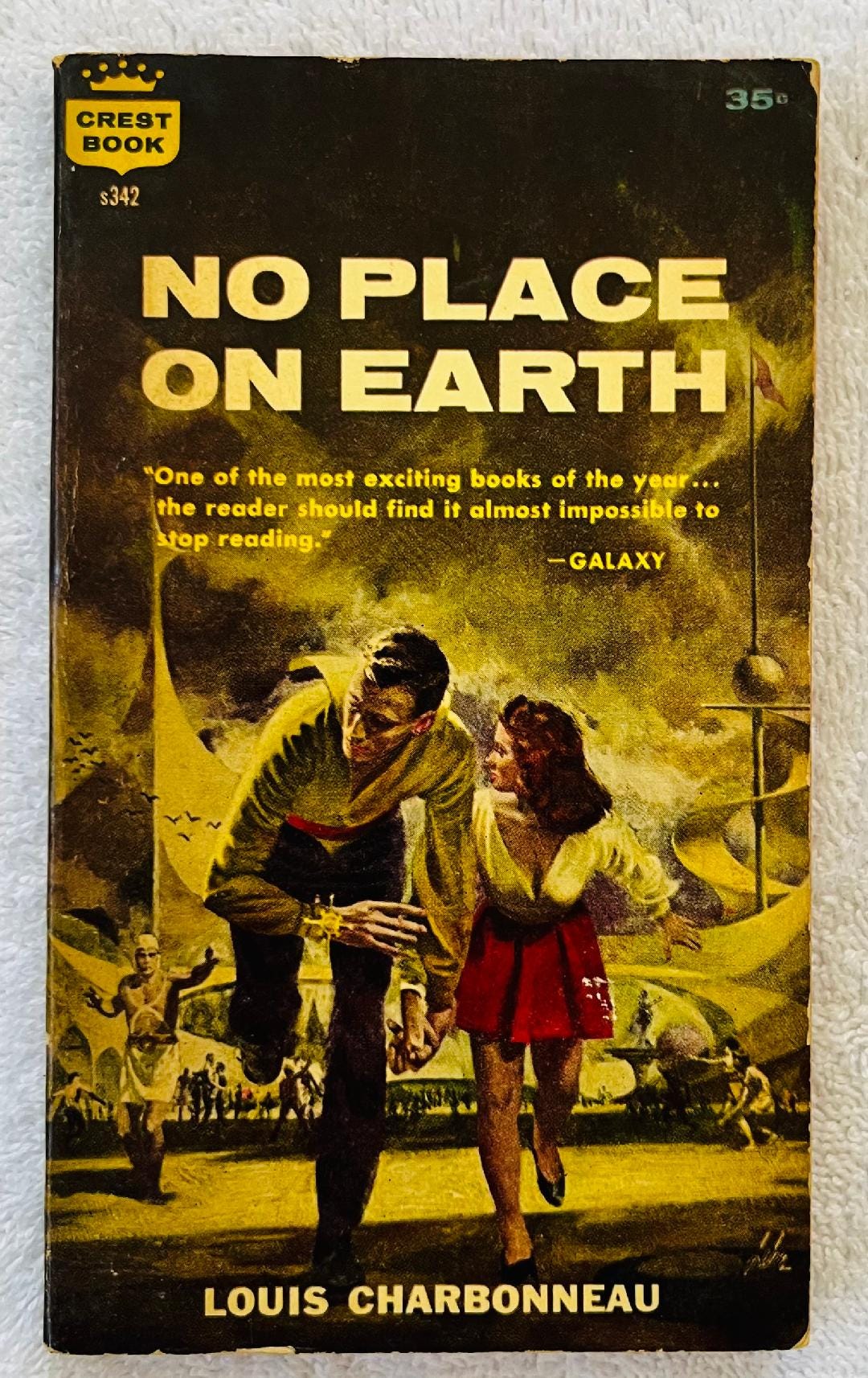 LOUIS CHARBONNEAU - No Place on Earth - 1959 Science Fiction Paperback ...