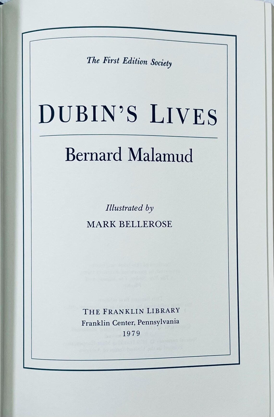 FRANKLIN LIBRARY LEATHER First Edition Bernard Malamud Dublin's Lives ...