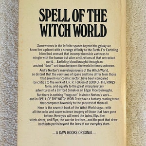 ANDRE NORTON Spell of the Witch World 1972 Daw Paperback - Etsy
