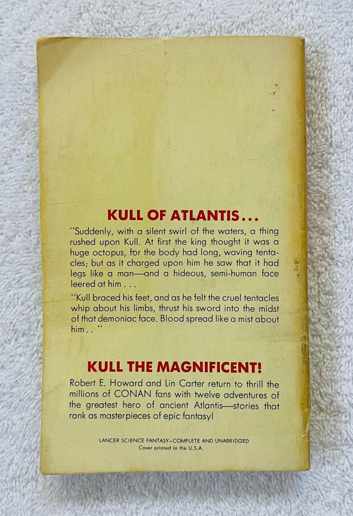 ROBERT E. HOWARD & Lin Carter King Kull 1972 Lancer Paperback - Etsy