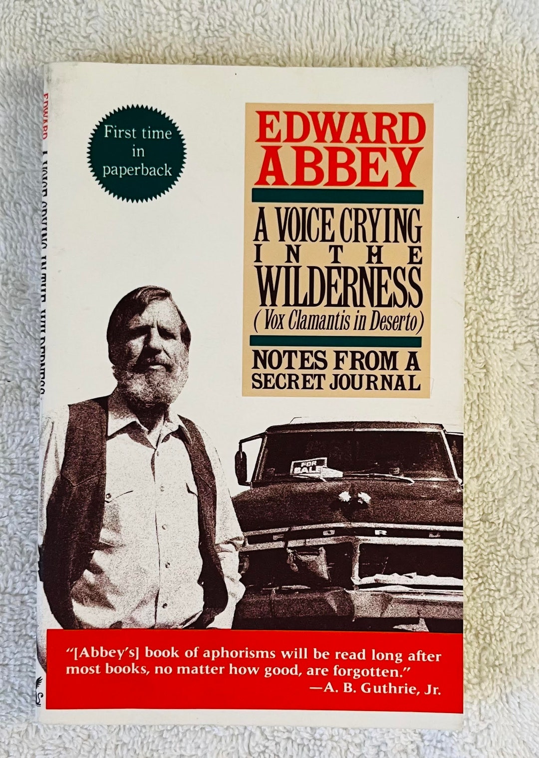 EDWARD ABBEY A Voice Crying in the Wilderness 1990 Soft Cover - Etsy