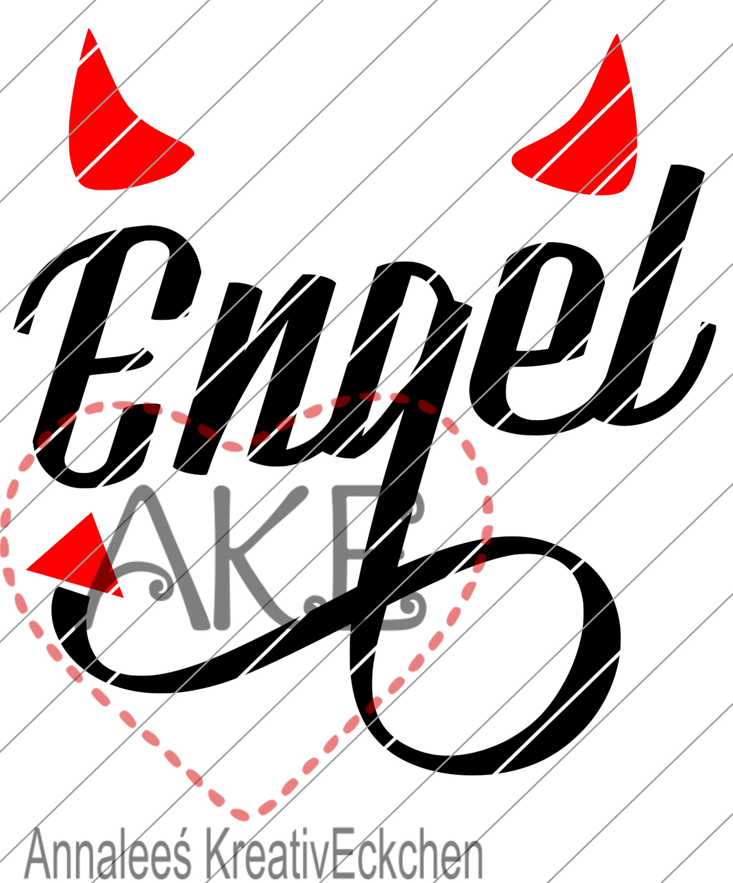 Angel Angel Plotter File With Devil Horns Gift Idea God - Etsy