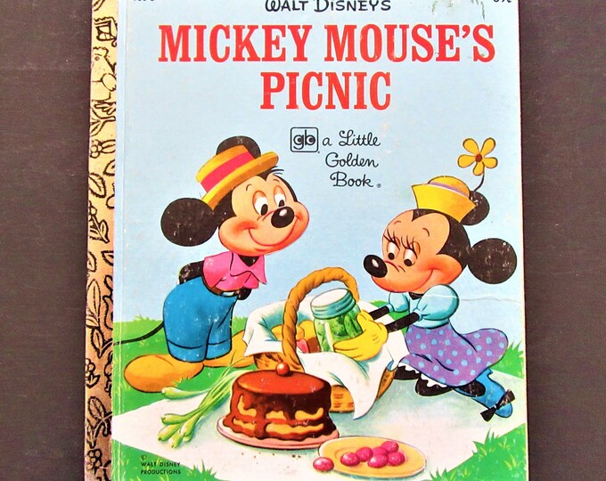 1980 Vintage MICKEY MOUSE'S PICNIC / Walt Disney Book / Little Golden ...