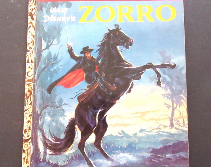 1958 Walt Disney's Zorro / A Little Golden Book / First Edition A ...