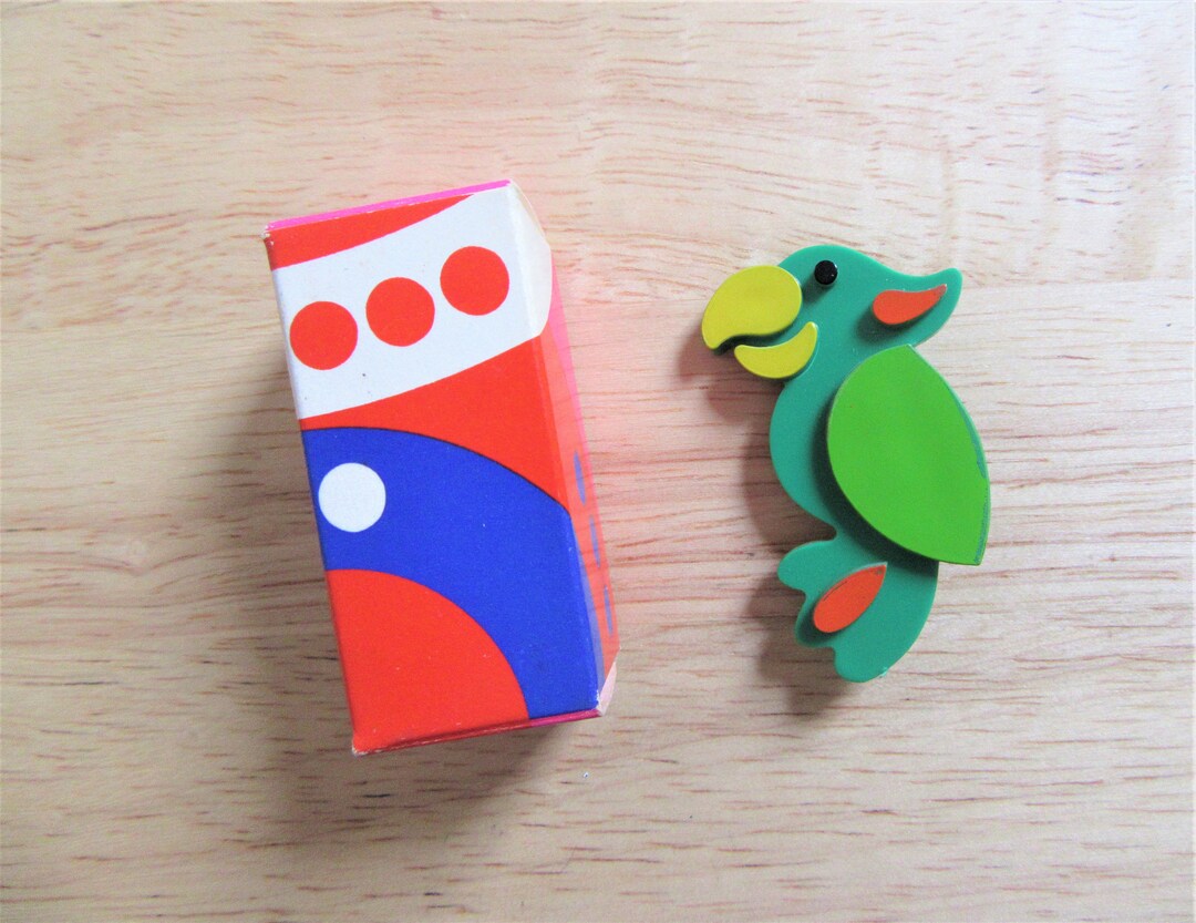 1973 Perky Parrot AVON PIN PAL / With the Original Box / Gift for Kids ...