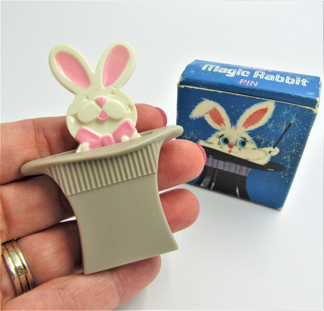 1975 Magic Rabbit AVON PIN PAL / Rabbit in a Hat Pin / Children's ...