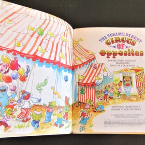 1981 Sesame Street Circus of Opposites Book: Jim Henson's Muppets - Etsy