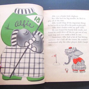 1956 Alfie the Playful Elephant by Lea Gale / Children's Book / Bonnie ...