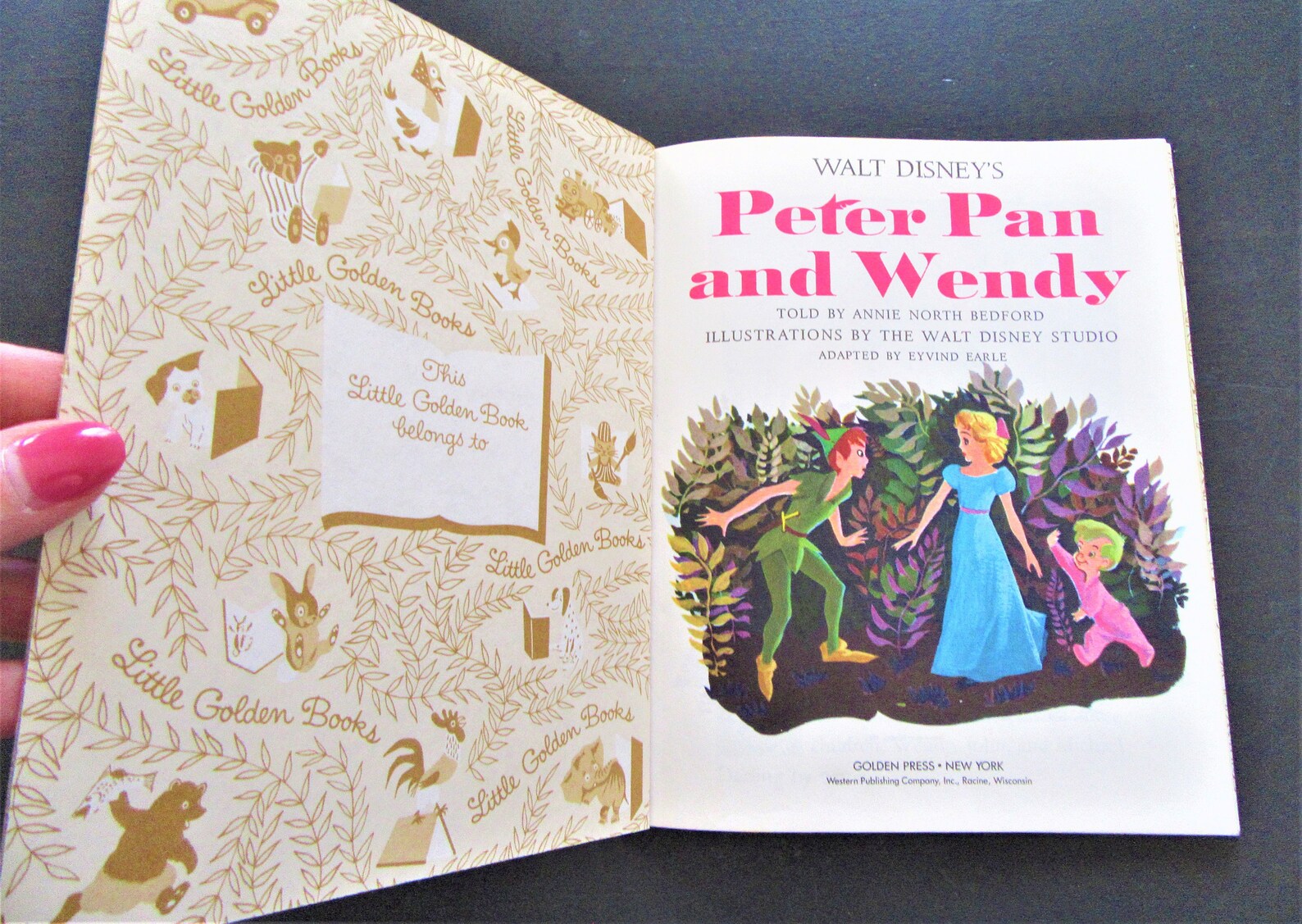 1982 Vintage PETER PAN and WENDY / Walt Disney / Little Golden Book ...