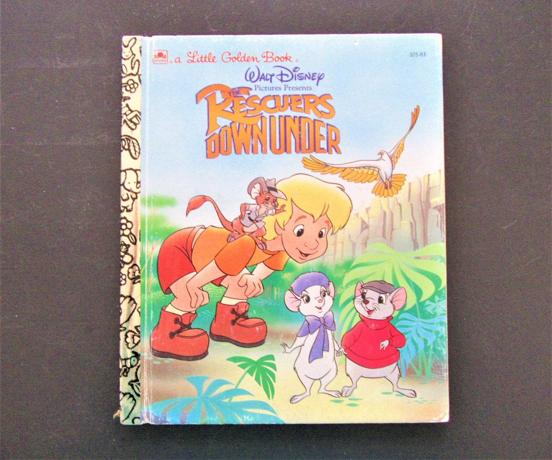 Vintage 1990 Rescuers Down Under Little Golden Book - Etsy Sweden
