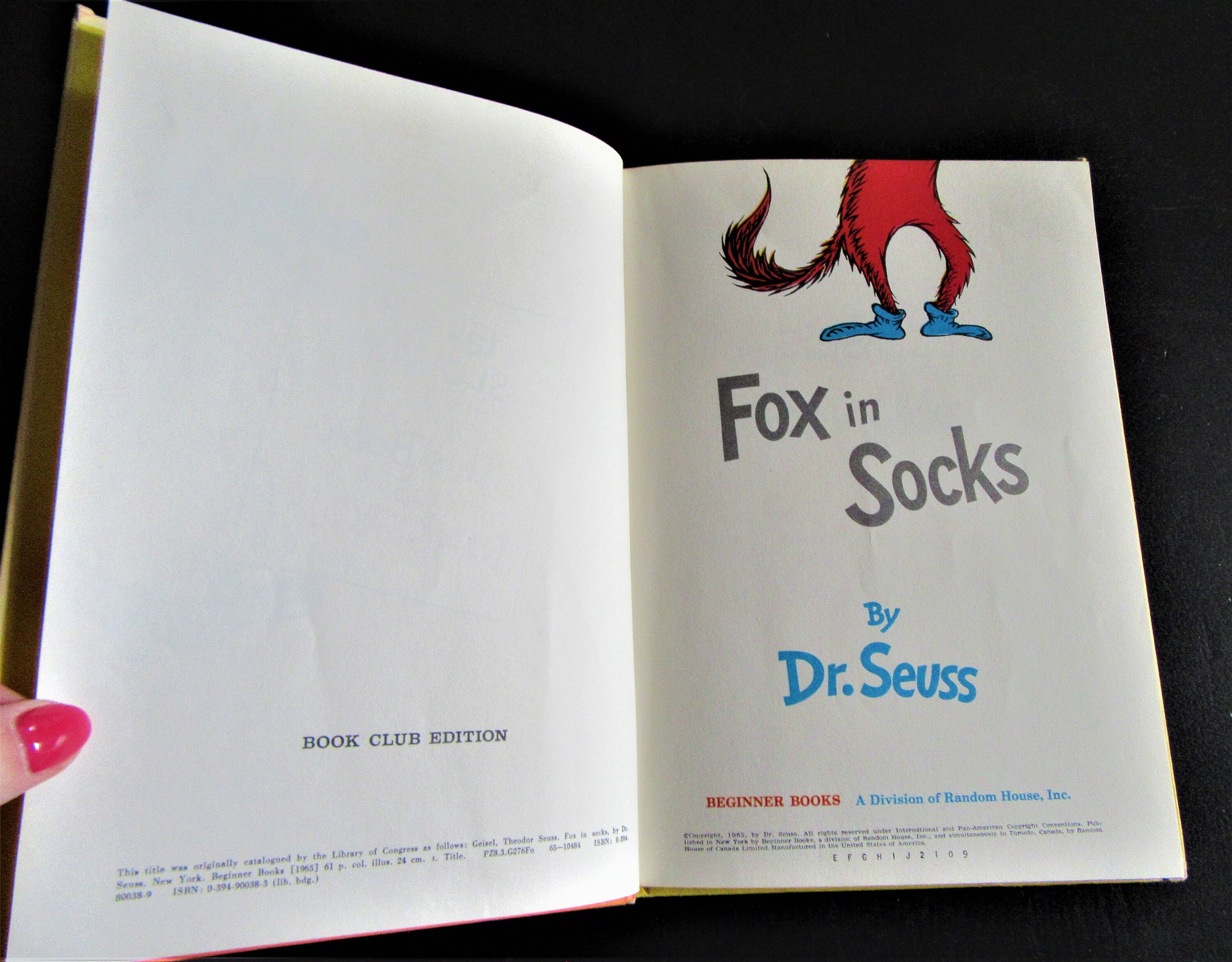 1965 Vintage Fox in Socks - Dr. Seuss Hardcover Book - Etsy