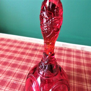 Vintage FENTON RED GLASS Bell Fenton Art Glass Collectible Red Fenton ...