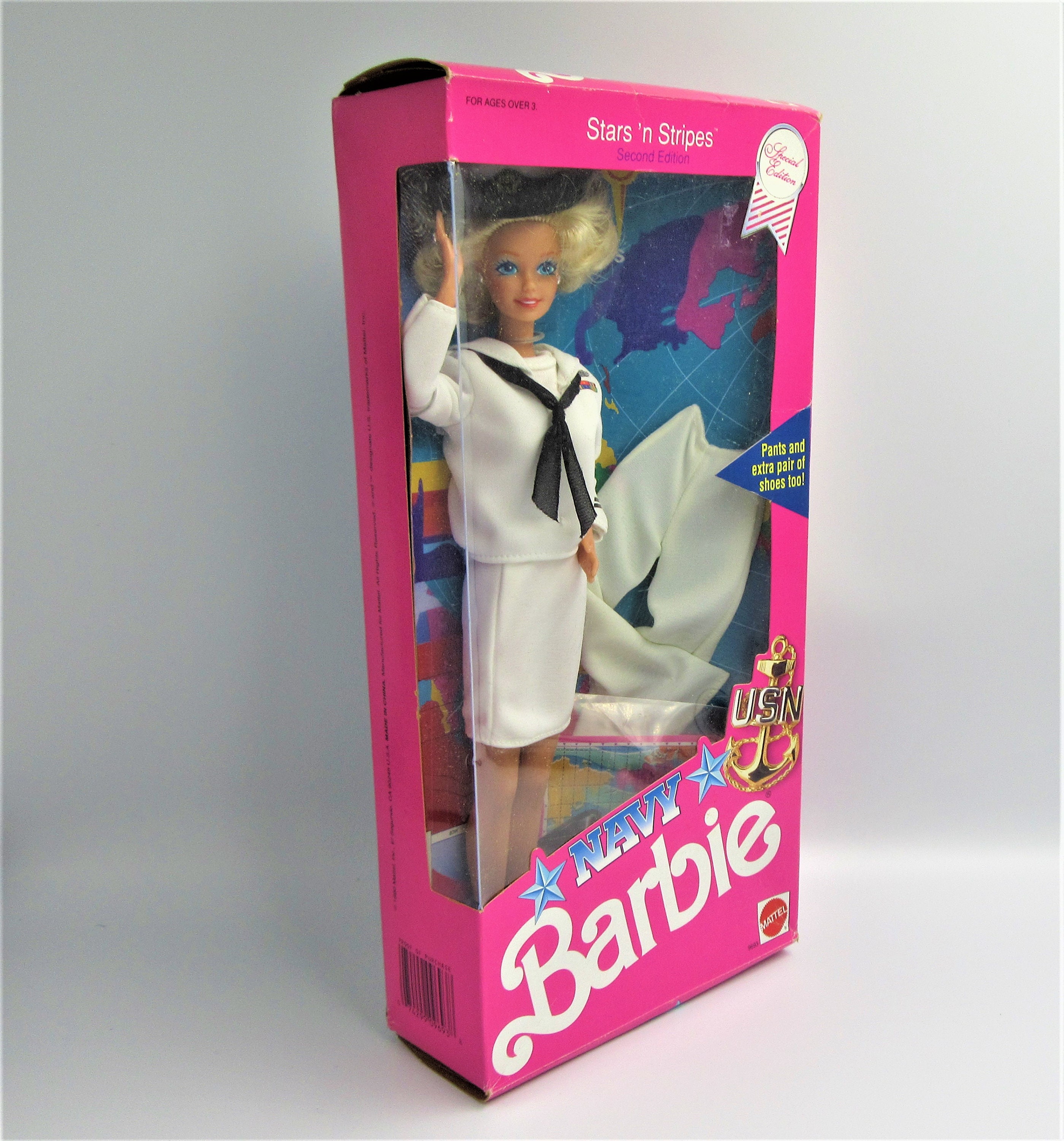 1990 Stars and Stripes NAVY BARBIE USN Vintage Barbie 9693 | Etsy
