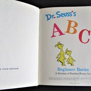 1963 Vintage Dr. Seuss's ABC Hardcover Book: Book Club Edition - Etsy