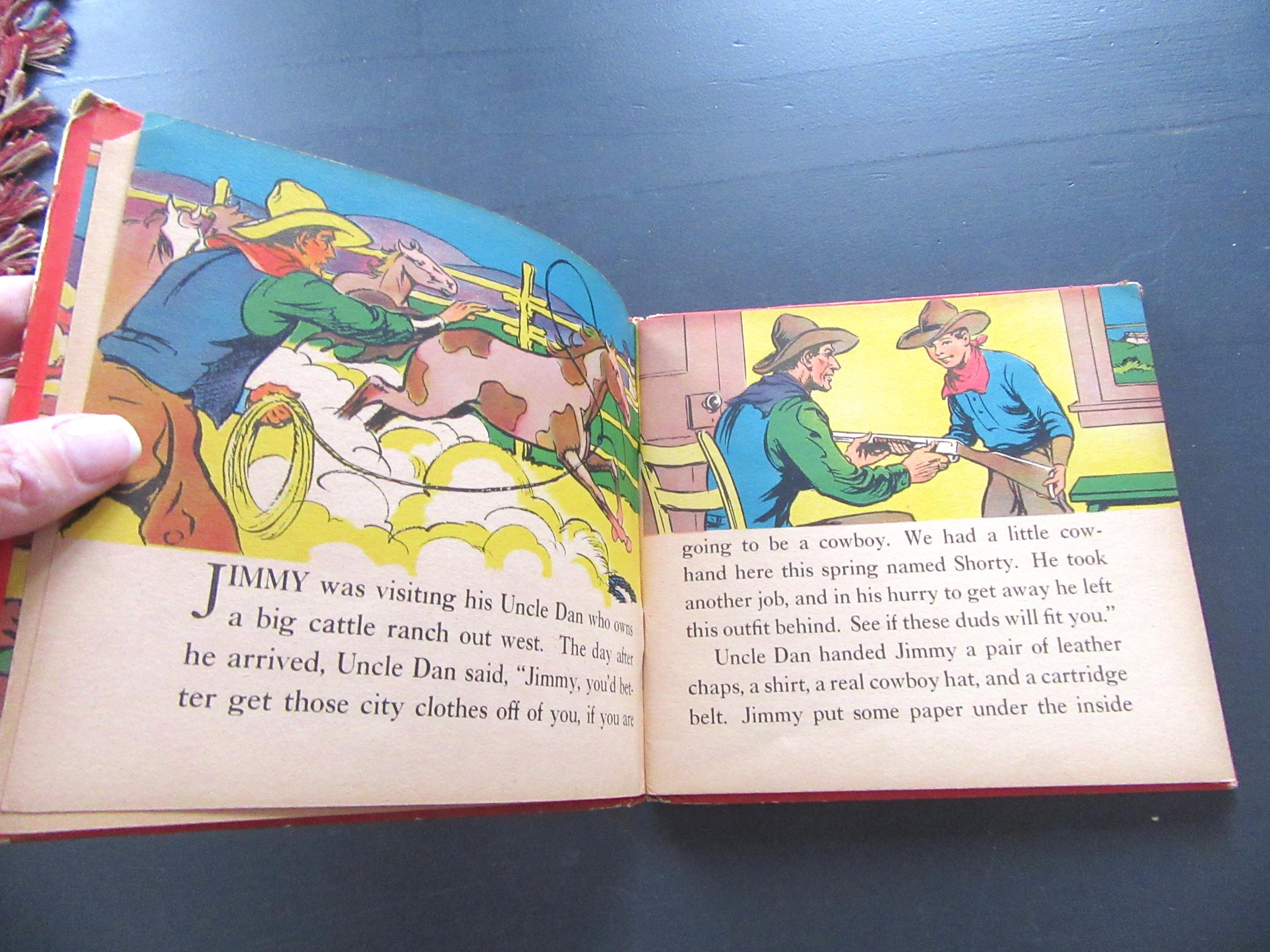 Cowboy Jimmy by Sanford Tousey: 1935 First Edition Children's Book - Etsy