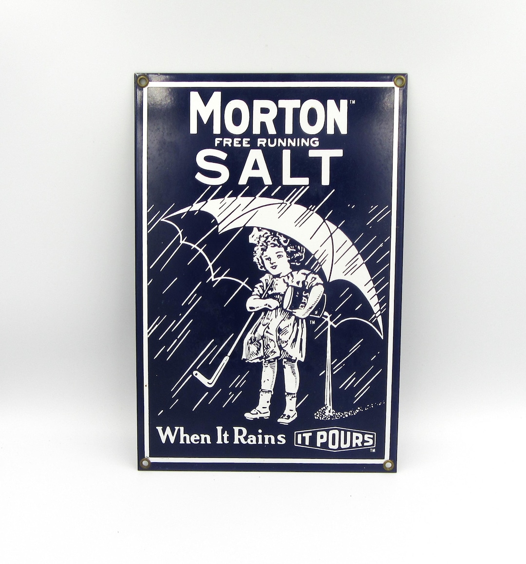 Vintage Ande Rooney Morton Salt "when It Rains It Pours" Porcelain ...