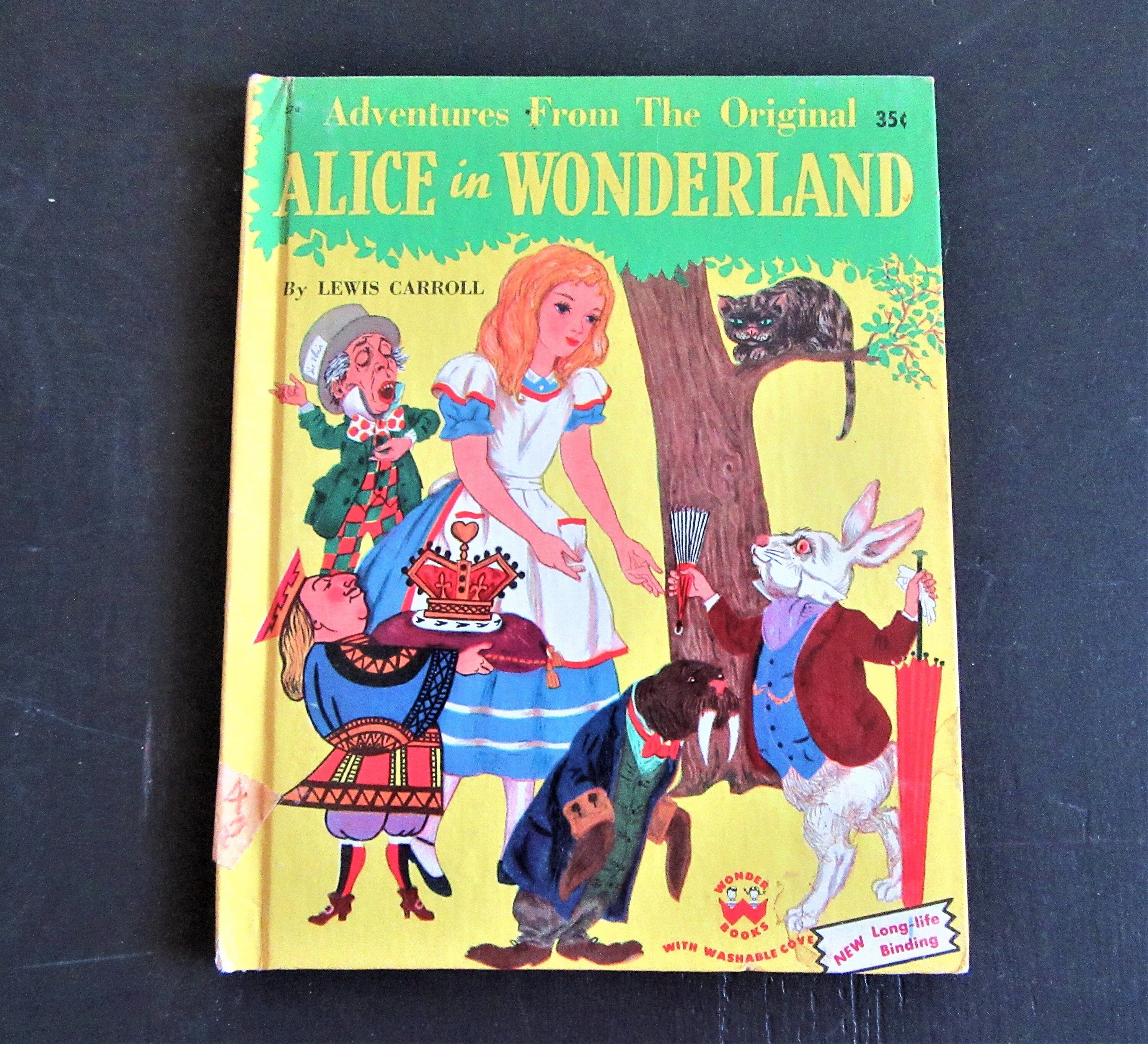 Alice In Wonderland Vintage Book Cover