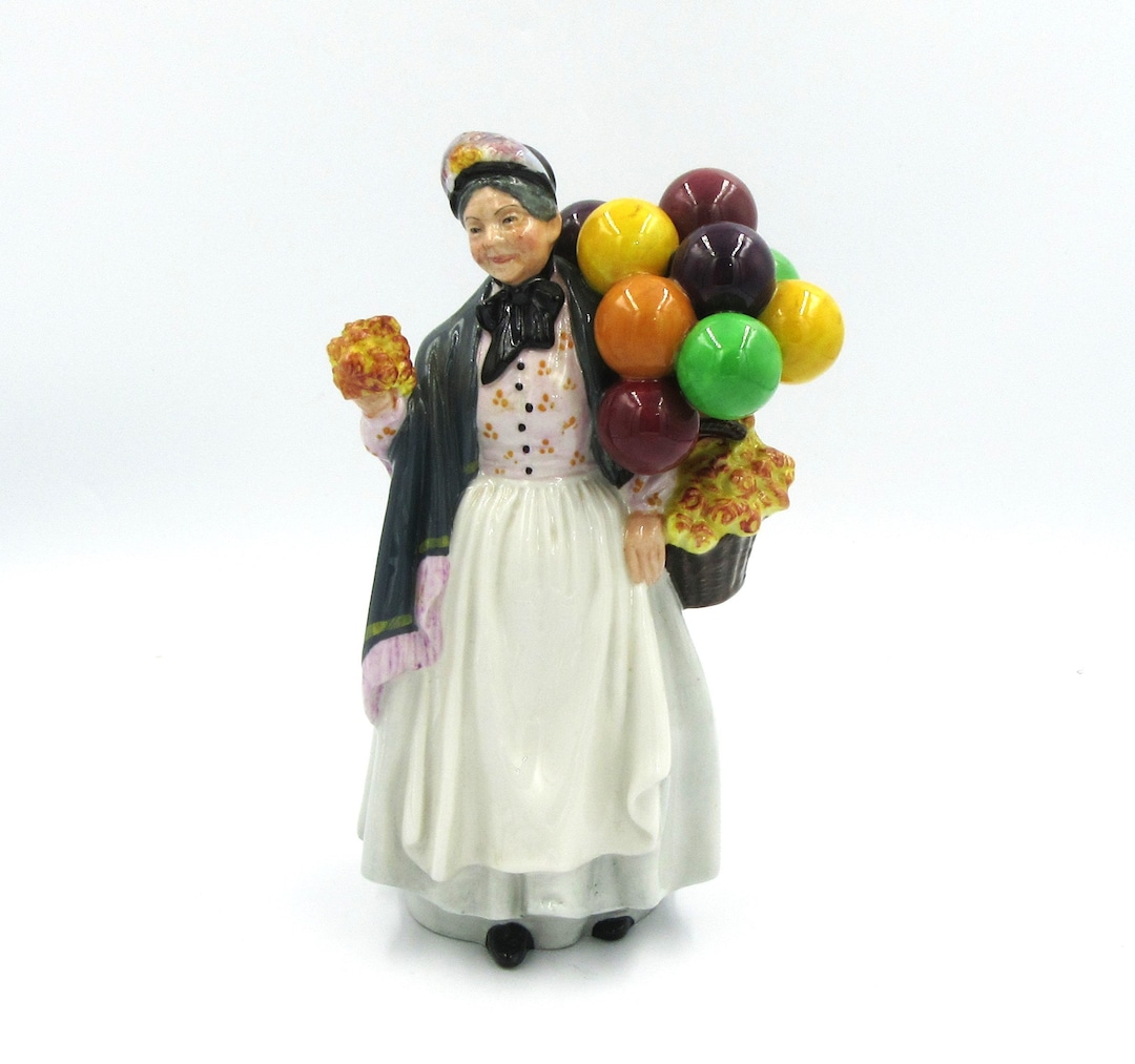 1950's ROYAL DOULTON Figurine Lady Biddy Pennyfarthing HN1843 England ...