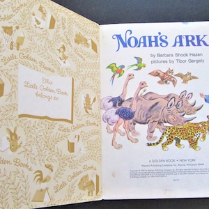 1969 Vintage NOAH'S ARK / Little Golden Book / Religious / Children's ...