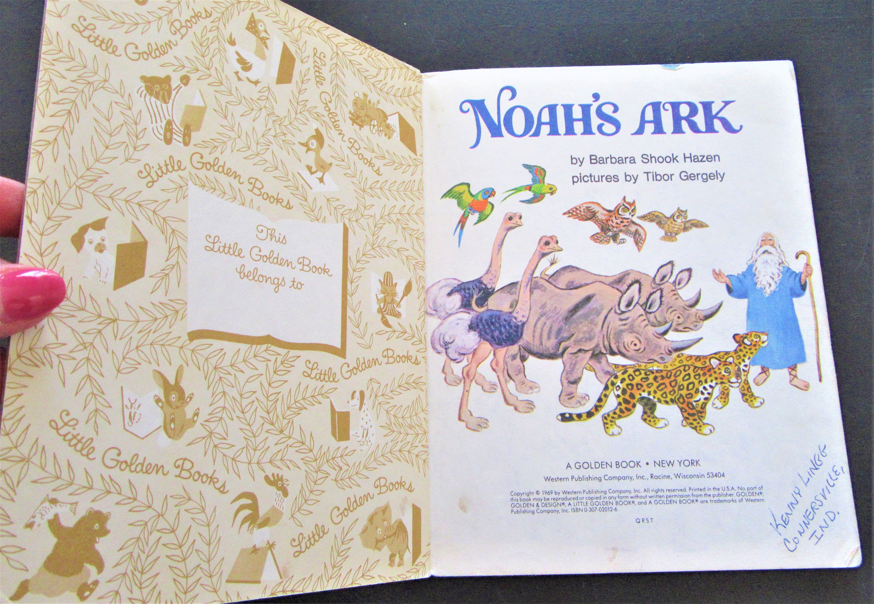 1969 Vintage Noah's Ark Little Golden Book: Children's Religious Story ...