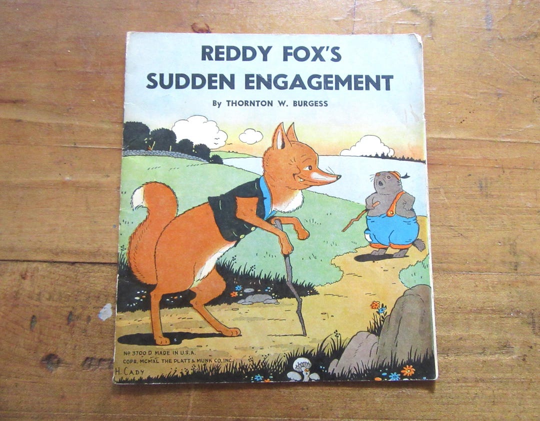 1940 Reddy Fox's Sudden Engagement: Vintage Children's Book - Etsy