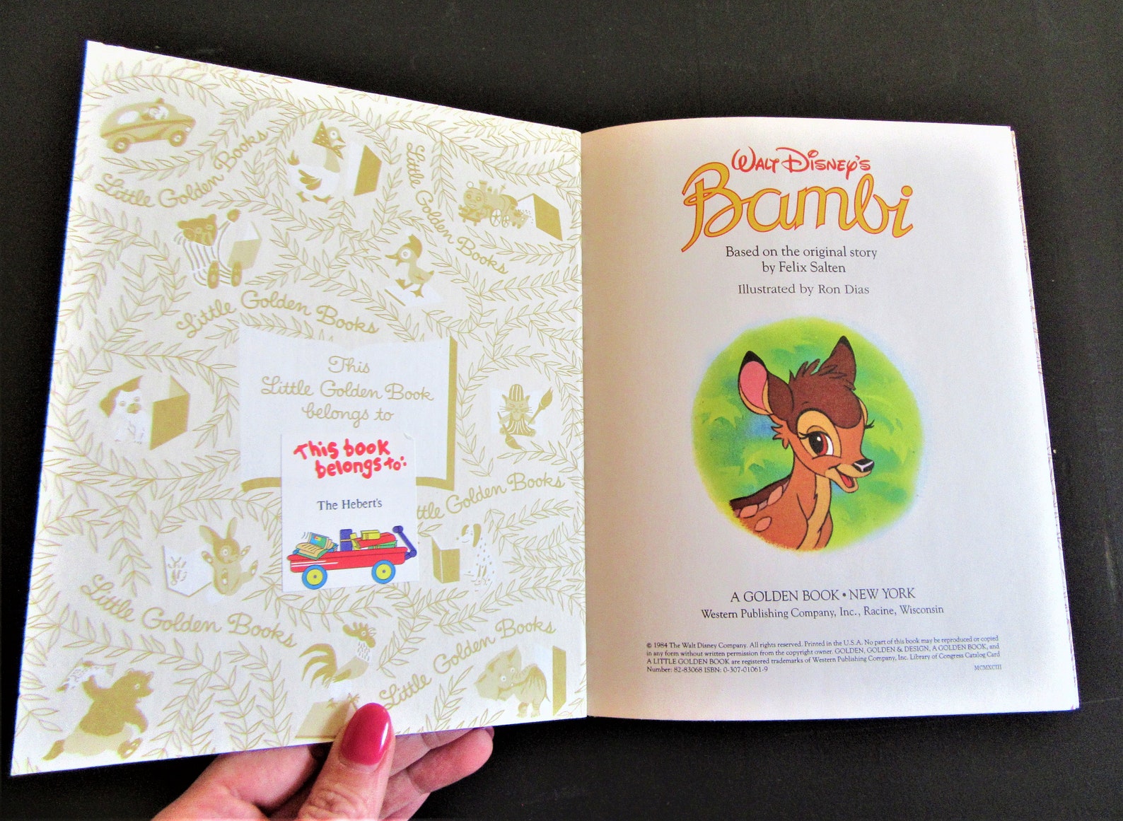 1984 Vintage BAMBI / Walt Disney Book / Little Golden Book / - Etsy