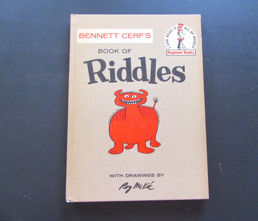 Vintage 1960 Book of Riddles, Bennett Cerf, Beginner Reader - Etsy