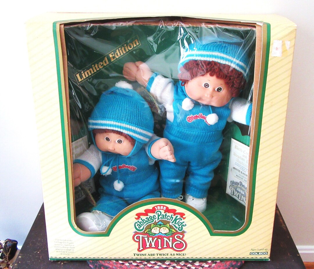 1985 Coleco CABBAGE PATCH KIDS Twin Boy Dolls New in Unopened Box Rare ...