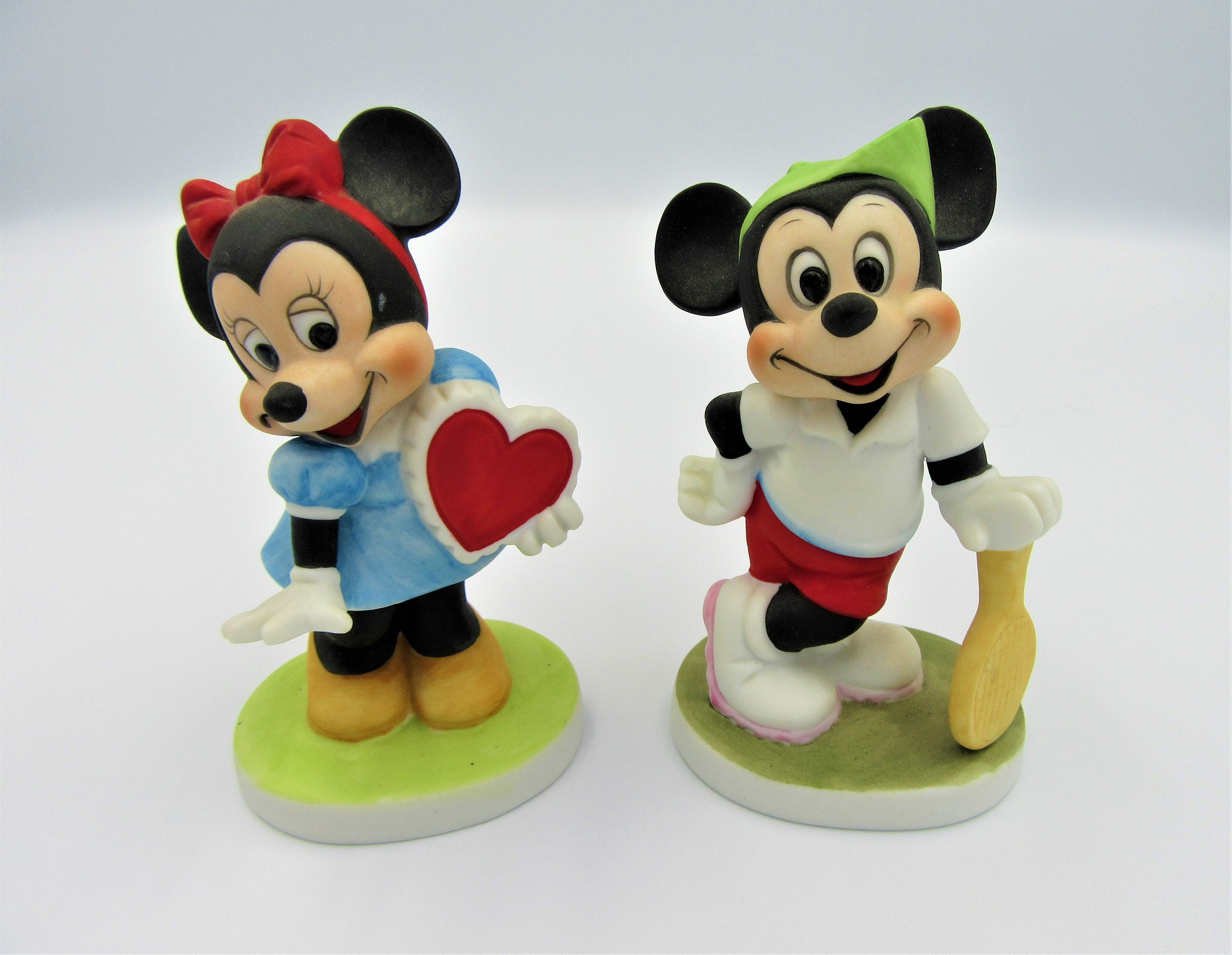 Vintage WALT DISNEY MICKEY Mouse and Minnie Mouse Figurine Set Pair of ...