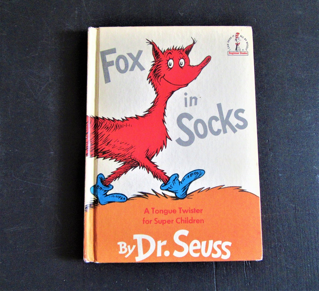 1965 Vintage Fox in Socks - Dr. Seuss Hardcover Book - Etsy