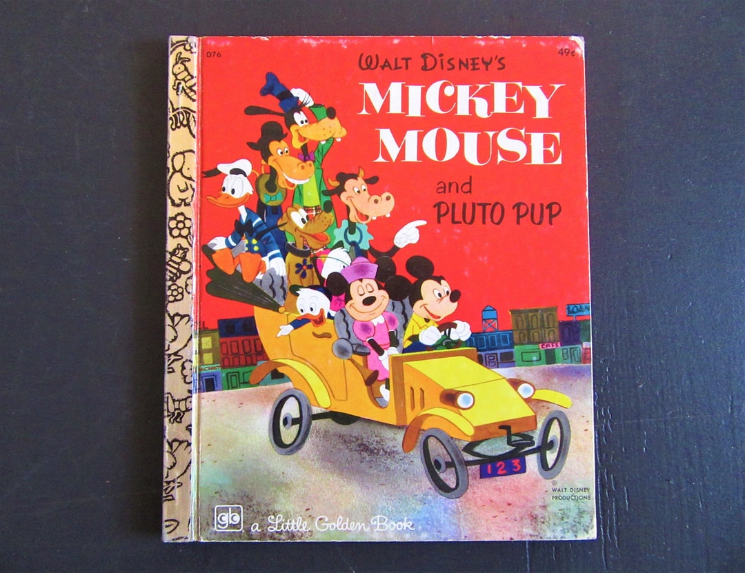 Vintage 1953 Mickey Mouse & Pluto Pup Little Golden Book - Etsy