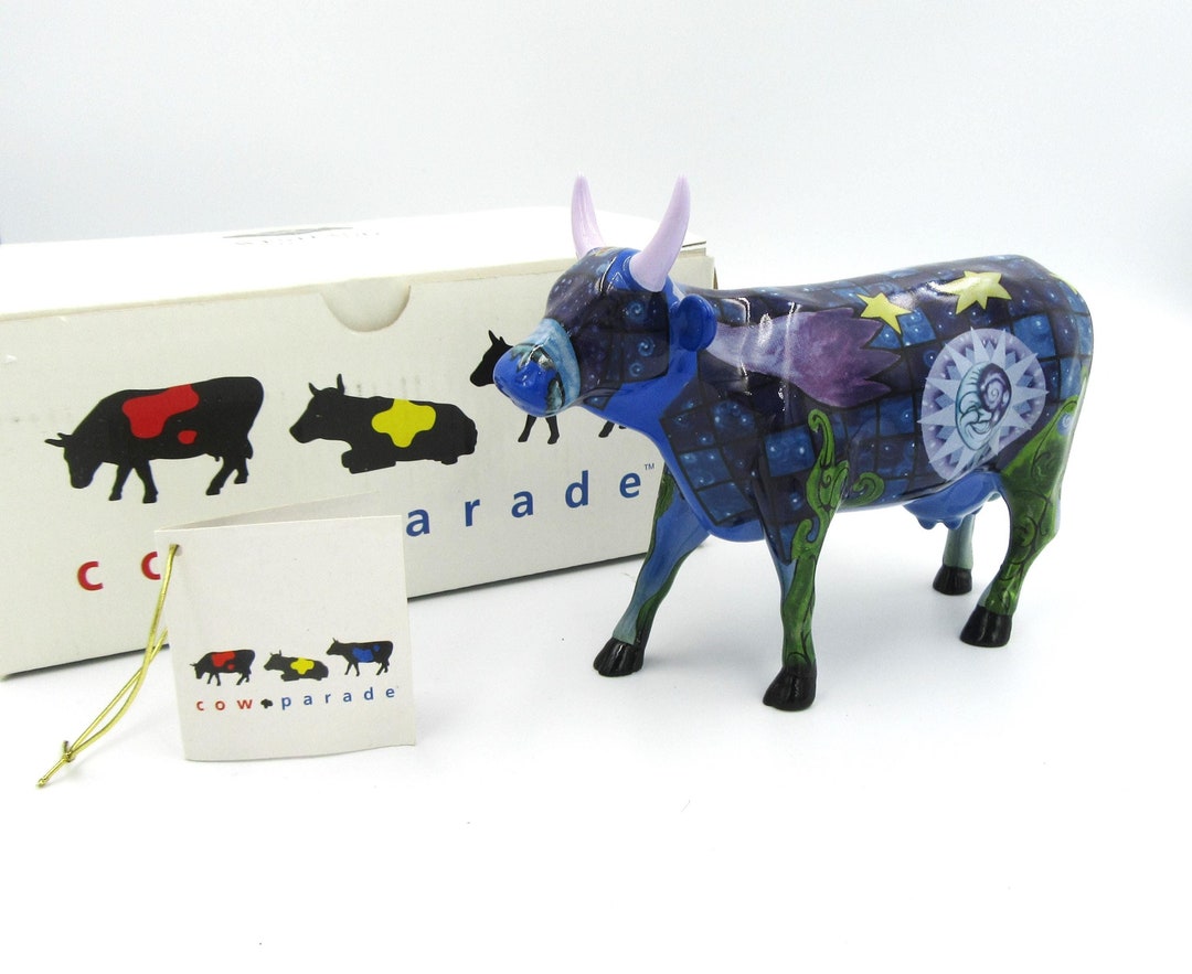 2001 Cow Parade "infinity Cow" #9191 - Retired - With Original Box ...