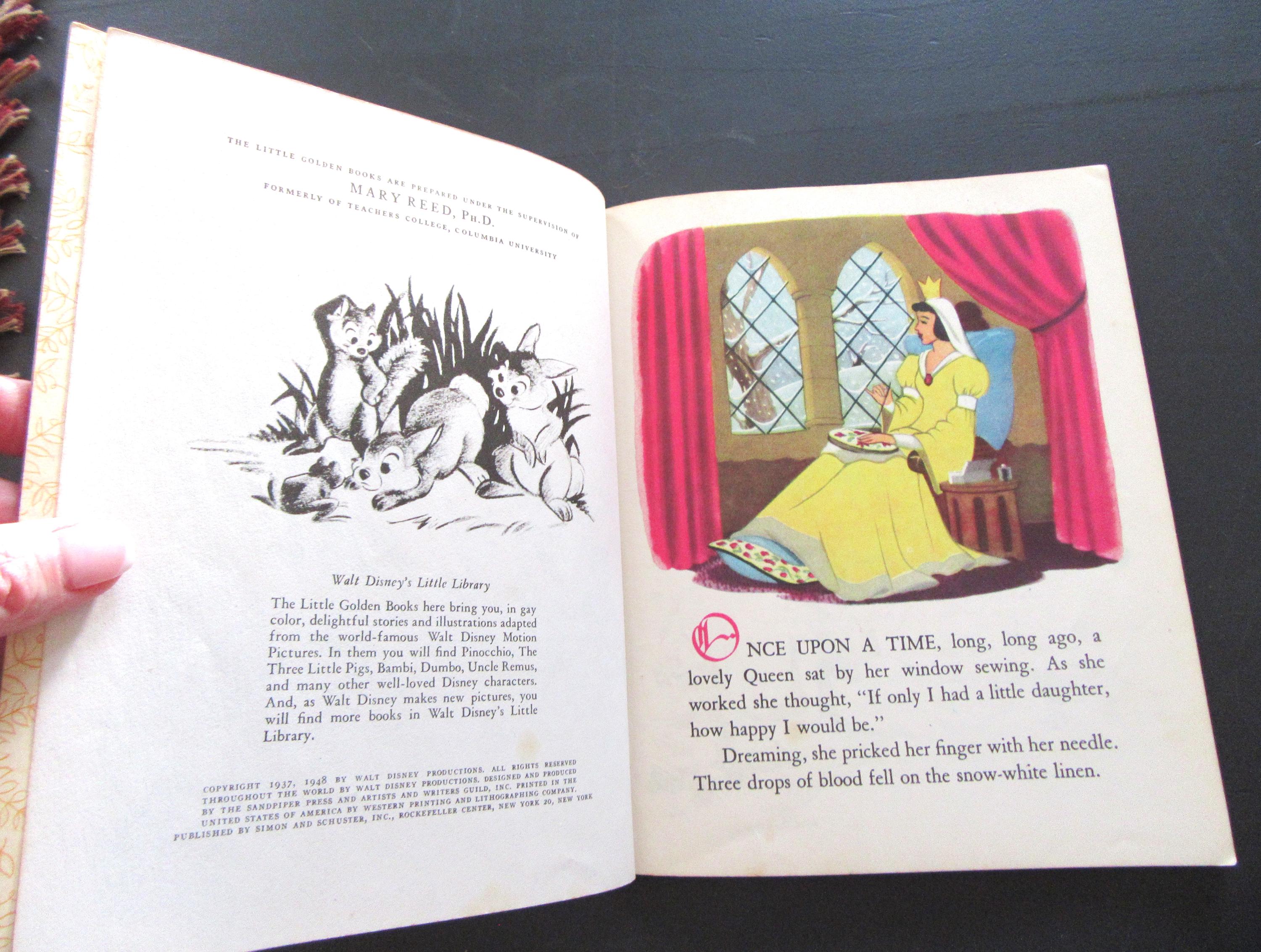 1948 Walt Disney's Snow White and the Seven Dwarfs / Little Golden Book ...