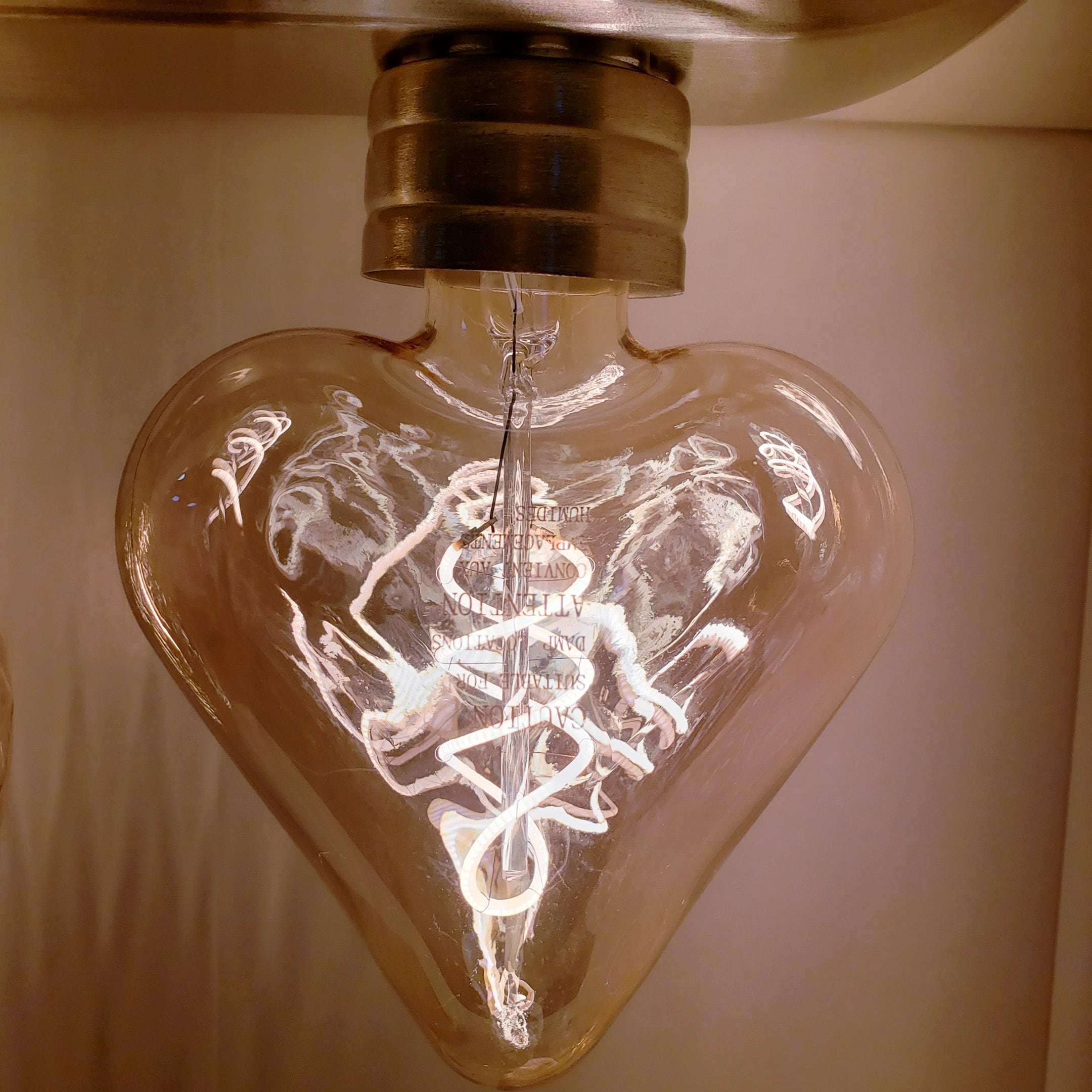 Bulb Edison Antique LED Light Heart Shapes Pack of 2 - Etsy