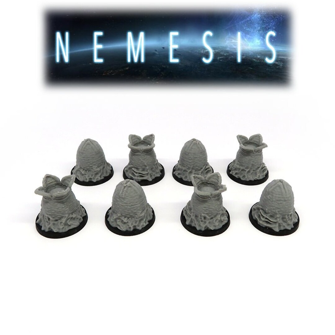 Alien Egg Miniatures for Nemesis - 8 Pieces | 4 Hatched and 4 Opened ...