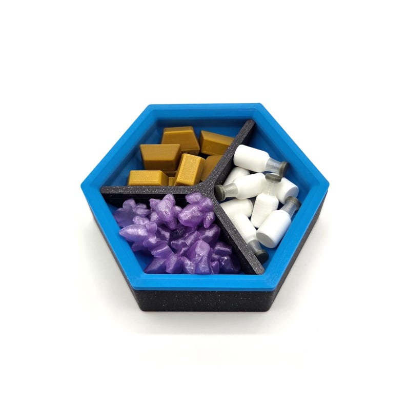 Magnetic Hexagon Board Game Token Trays – Modular Resource Organizers ...