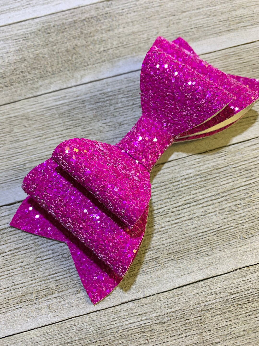 Pink Glitter Hair Bow, Girl Hair Bow, Hair Accessories, Pink Hair Bow ...