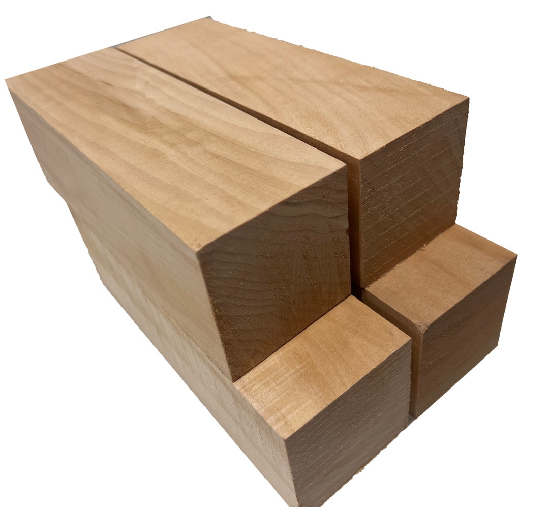 Exotic Wood Zone Set of 4, Basswood Carving Wood Blocks/turning Blanks ...