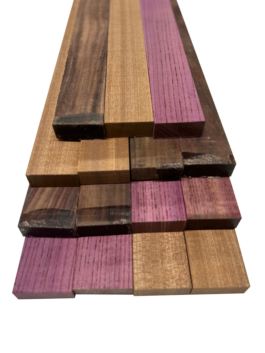 Exotic Wood Zone Variety Pack of 15, Purpleheart, Sapele, Indian ...