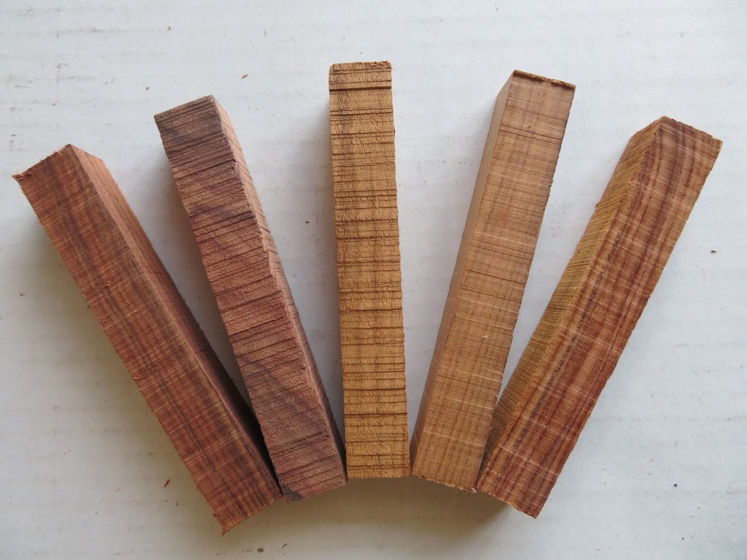 Pack of 5, Santos Rosewood Exotic Wood Pen Blanks for Turning 3/4 X 3/4 ...