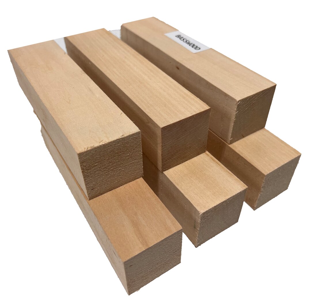 Exotic Wood Zone Set of 6, Basswood Carving/whittling Wood Blanks ...