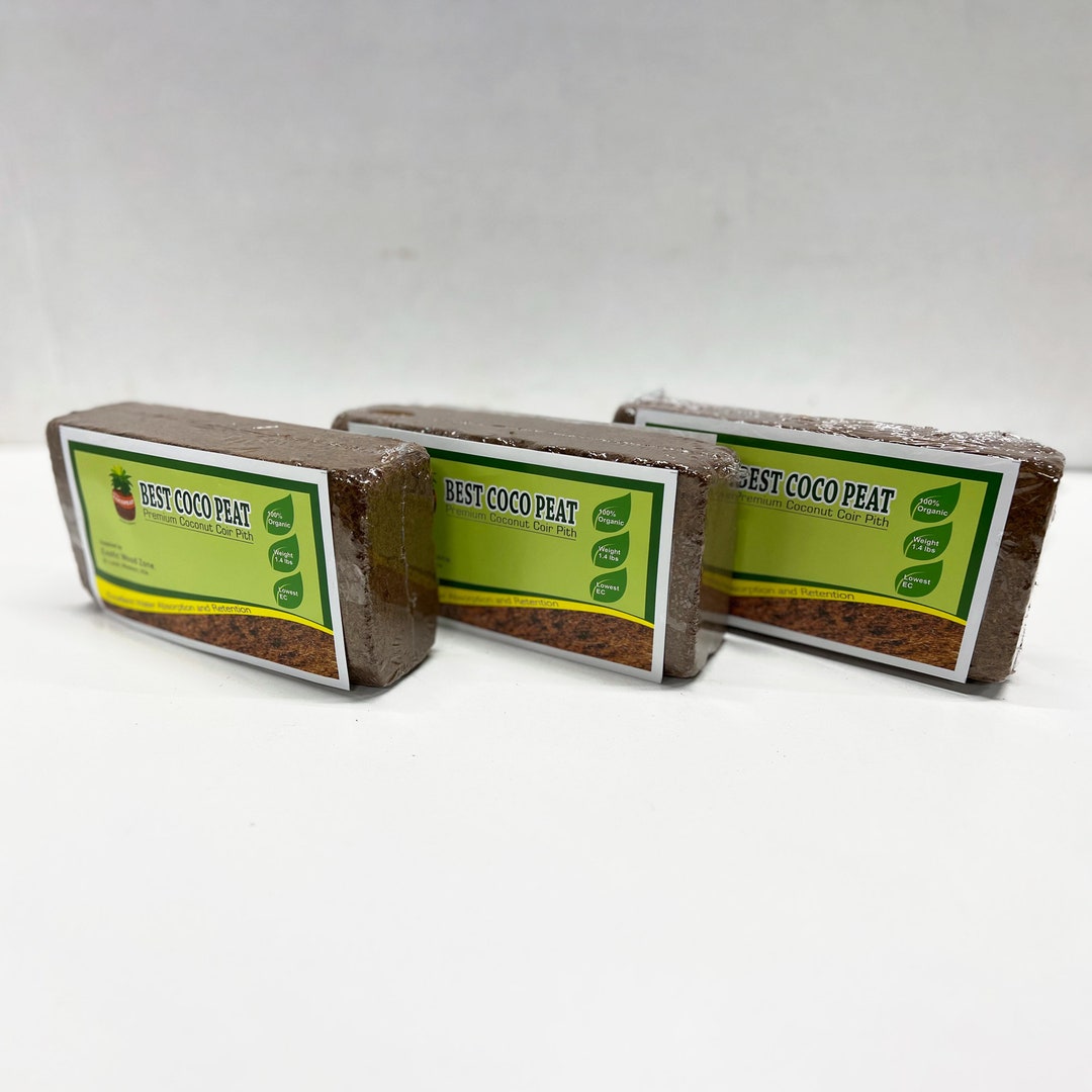 Best Coco Peat - 3 Pack Premium Coconut Coir Pith Bricks | 1.4 Coco ...