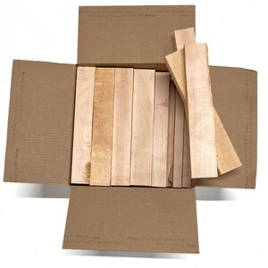 Box of Hard Maple 12" X 12" X 6" Assorted Scarp Wood Cut Offs, DIY ...