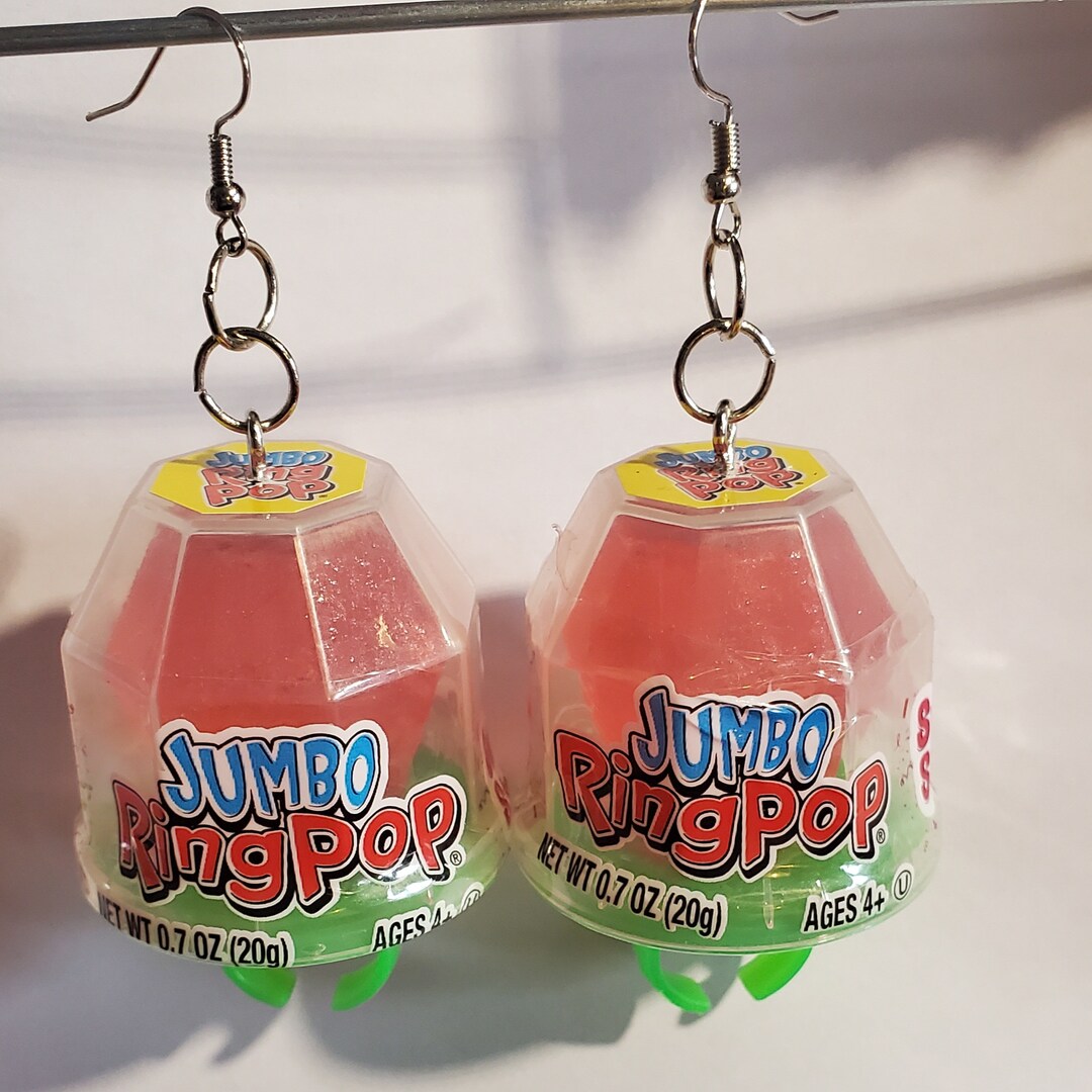 Jumbo *real* Candy Ring Pop Sealable Resuable Earrings FREE SHIPPING ...