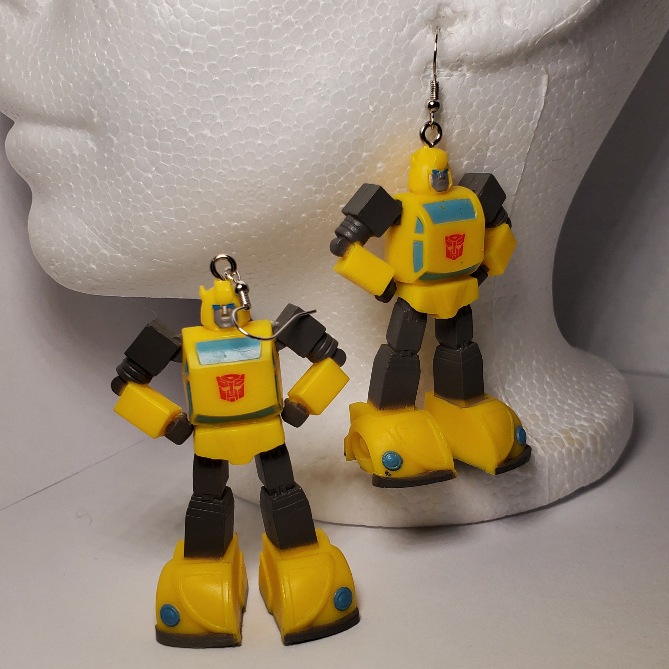 Retro 80s Kids Transformer Earrings Optimus Prime Bumblebee - Etsy