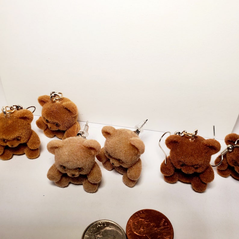 Tiny Miniature Teddy Bear Earrings Rings Pins Keychains | Etsy