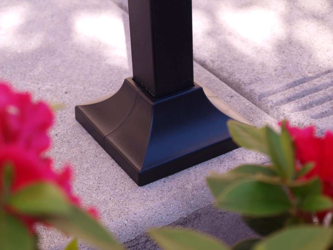 1-1/4" Inch Square Fence Post Cover Shoe Skirt 3-1/2" Inch Base. Square ...